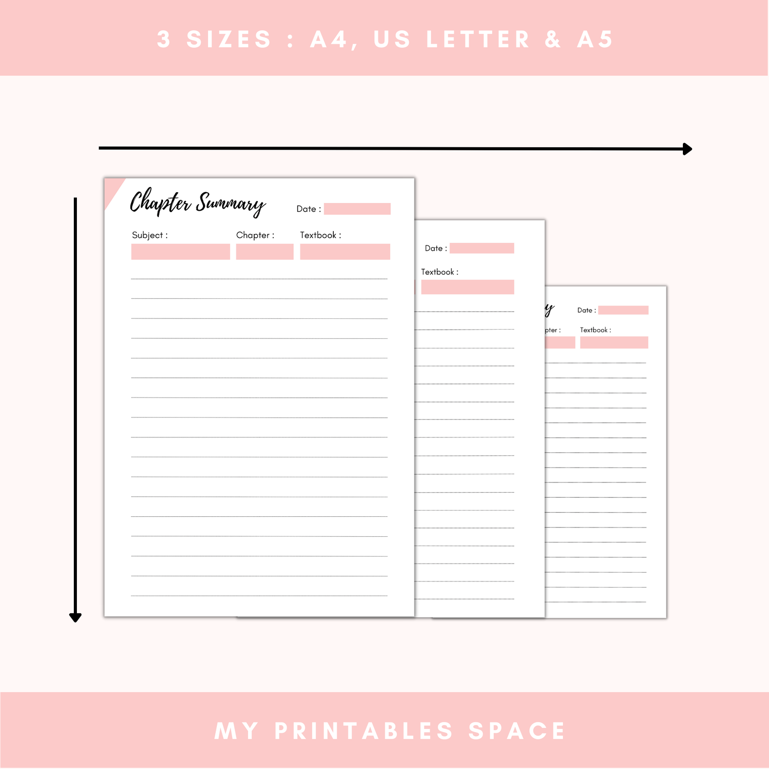 Student Chapter Summary Printable | Textbook Summary Sheet | For ...