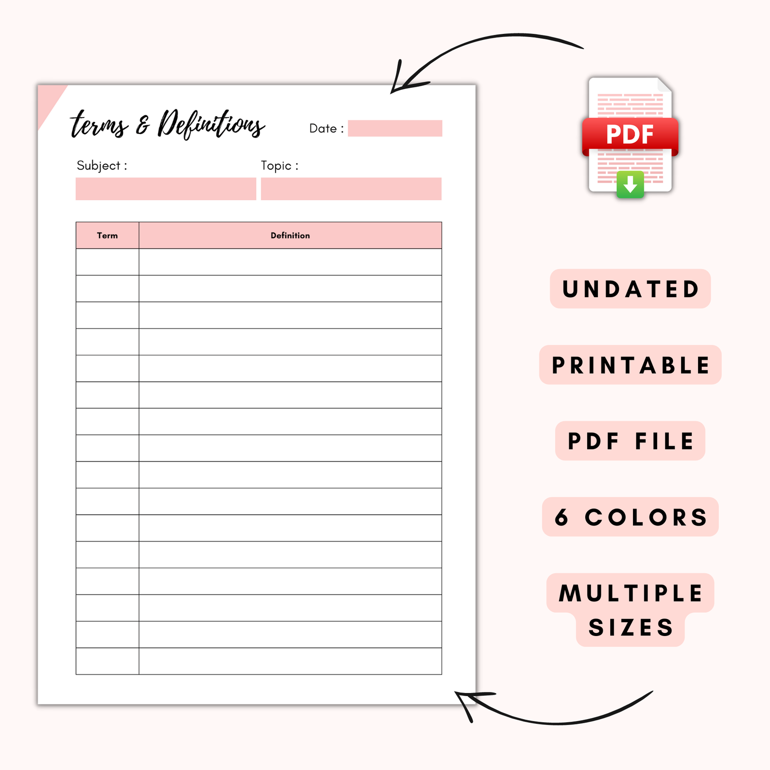 Student Chapter Summary Printable | Textbook Summary Sheet | For ...