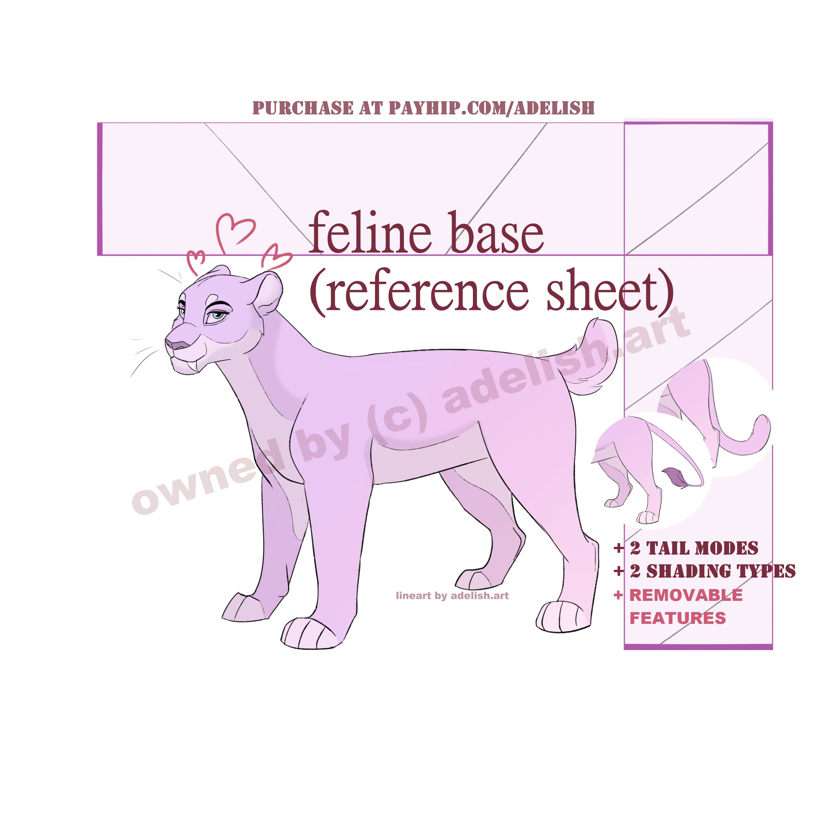 FELINE BASE (AND REFERENCE SHEET) - Payhip
