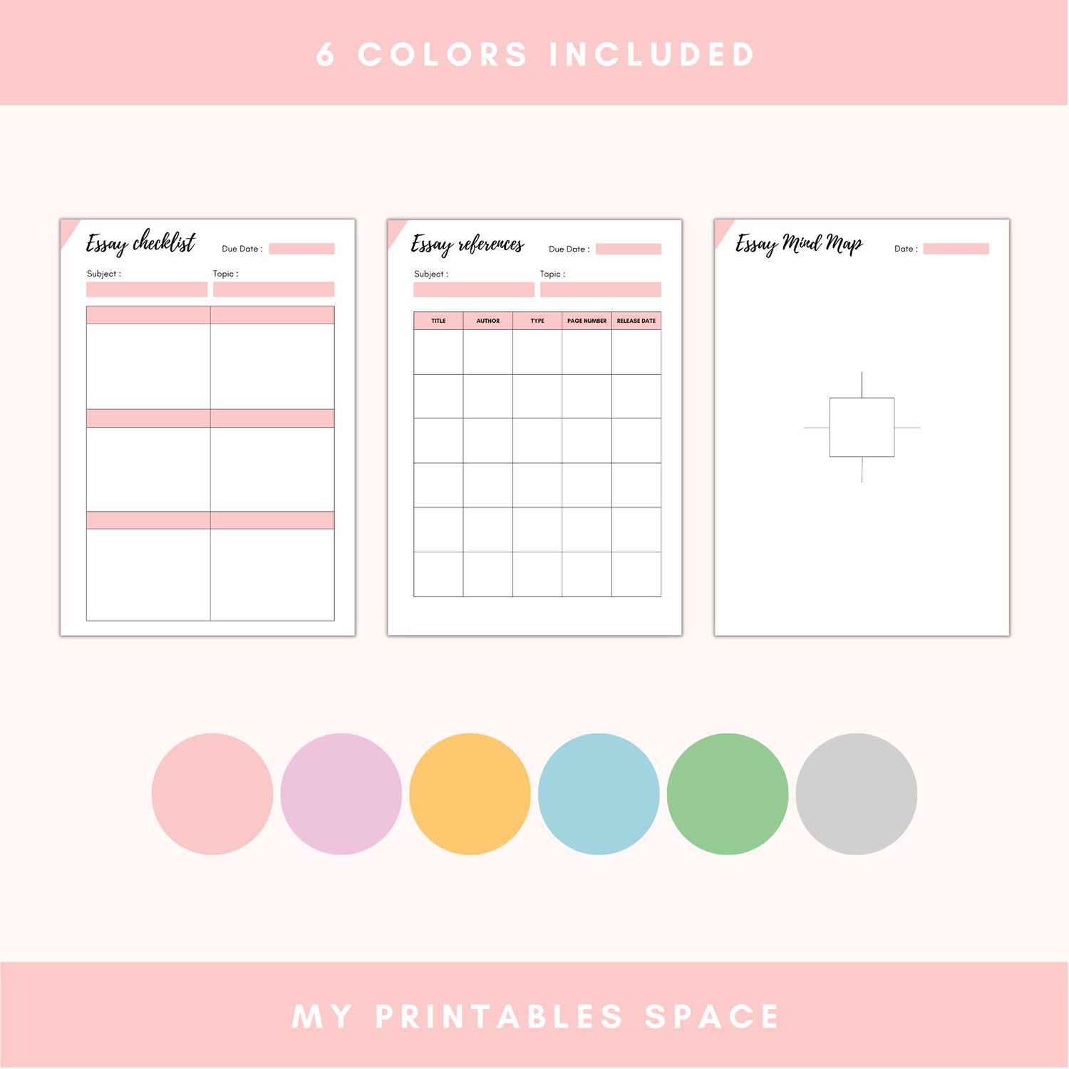 Essay Planner Pack Printable For Students | Essay Writing Template ...