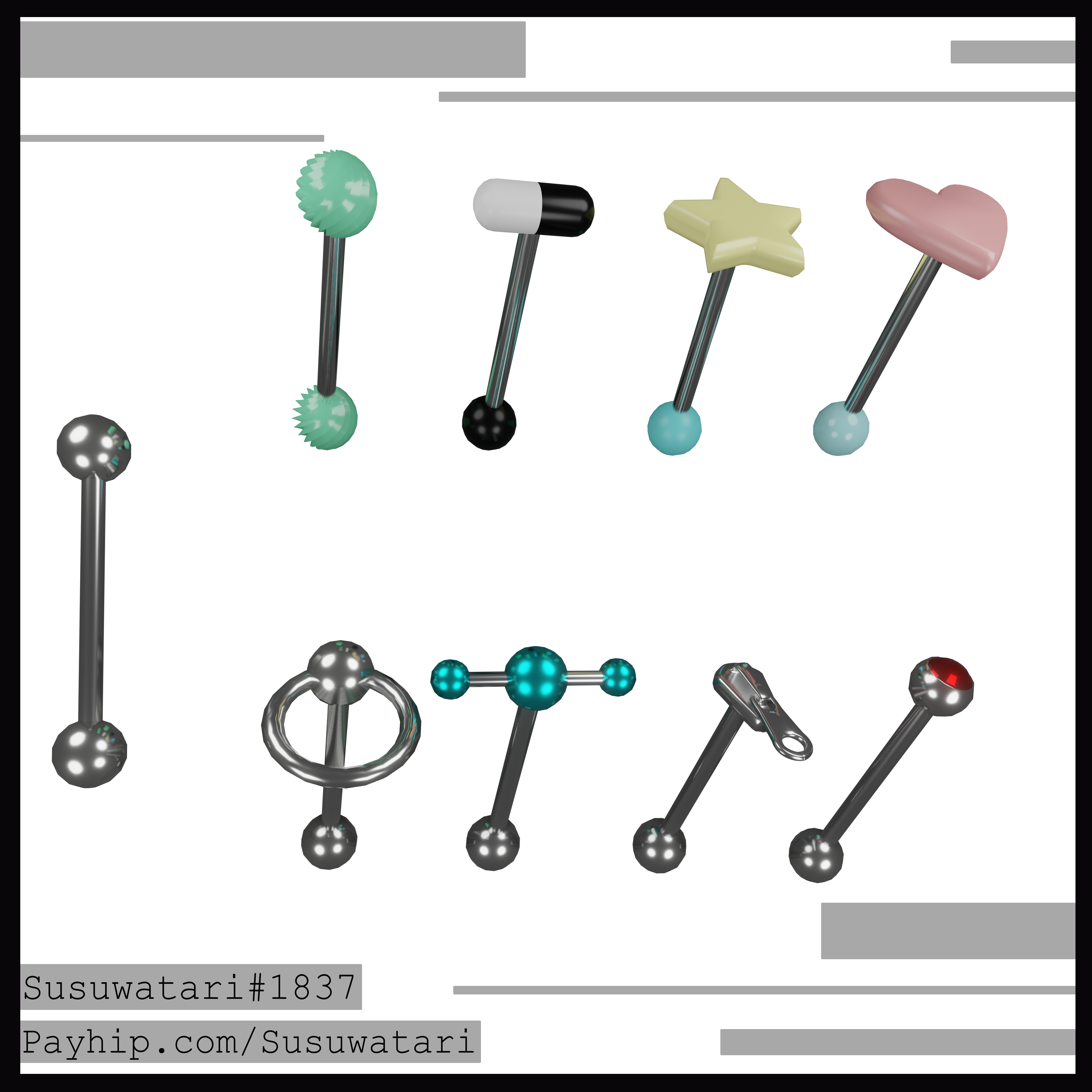 ⋆ 𝘛𝘰𝘯𝘨𝘶𝘦 𝘗𝘪𝘦𝘳𝘤𝘪𝘯𝘨 𝘗𝘢𝘤𝘬 - Payhip