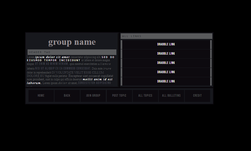 Roleplayer.me Black Mirror Group Layout - Payhip