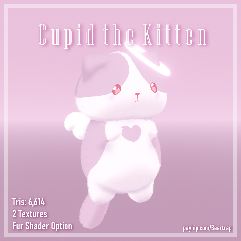 Cupid the Kitten || VRC Asset (Follower Plushie) - Payhip