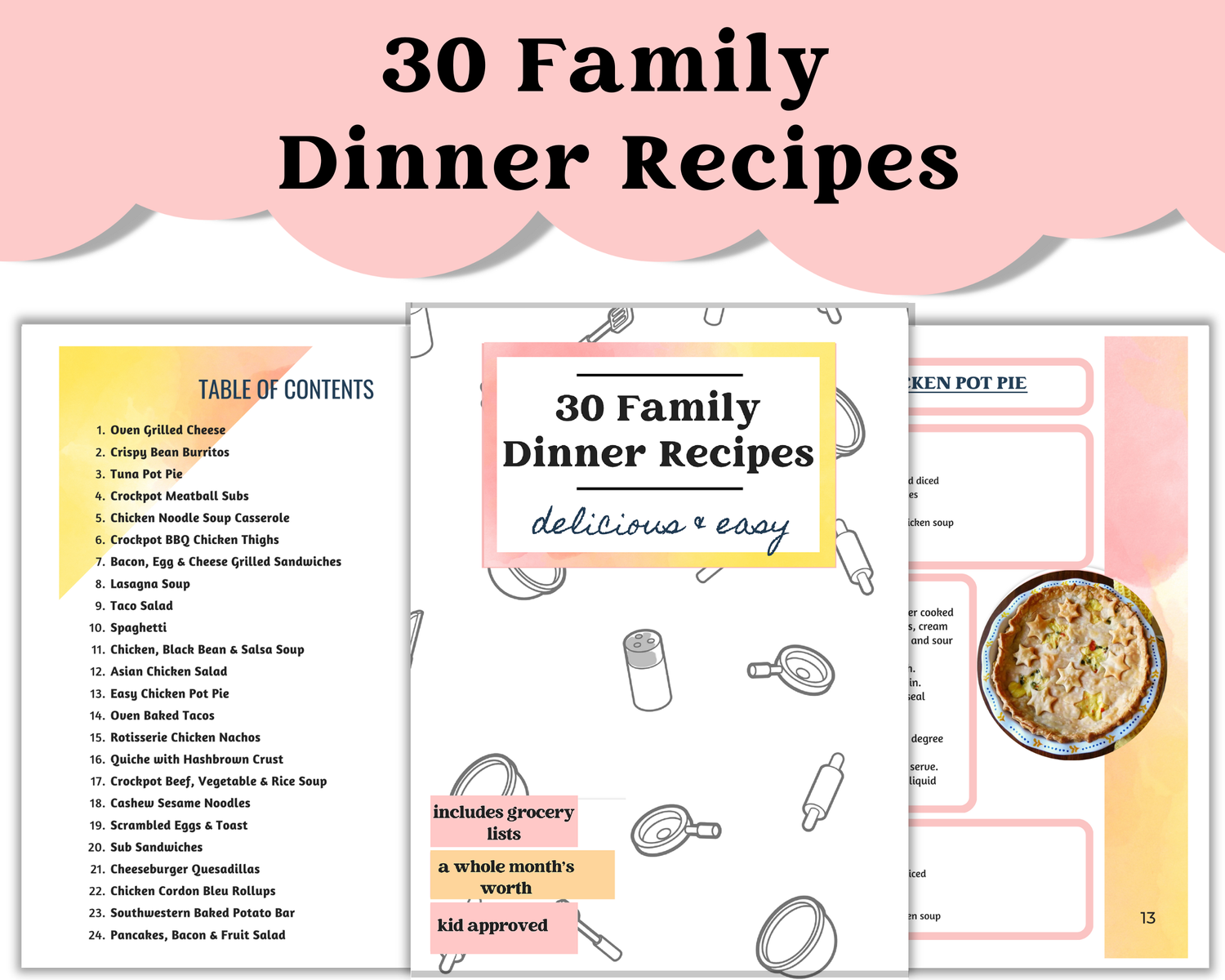 30 Days Of Easy but Delicious Family Dinner Ideas Including Recipes and ...