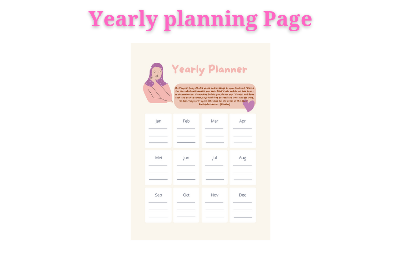 UNDATED muslim planner | Monthly Customized calenders | A4 Printable ...