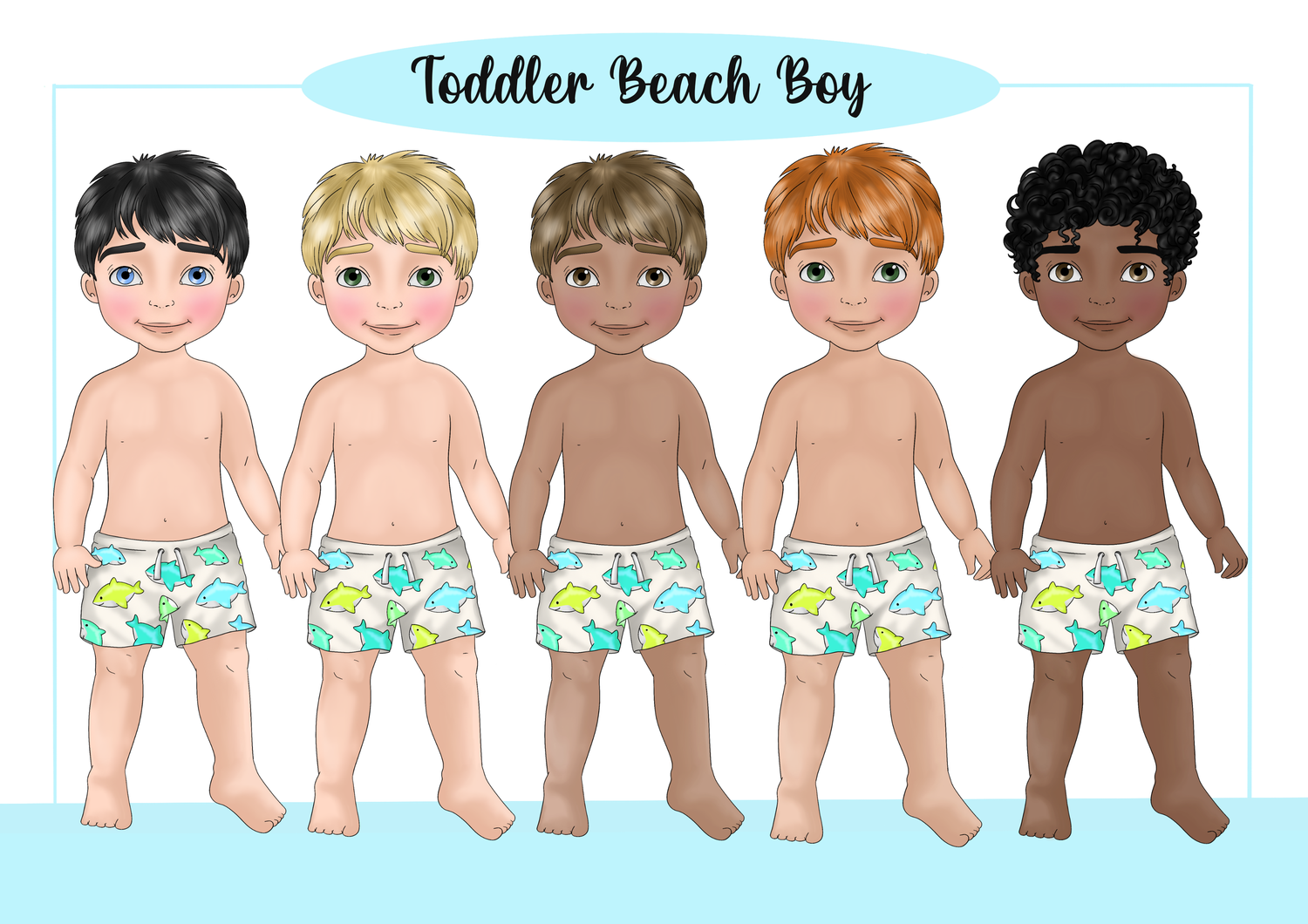 Toddler Beach Boy with Inflatable Ring - Payhip