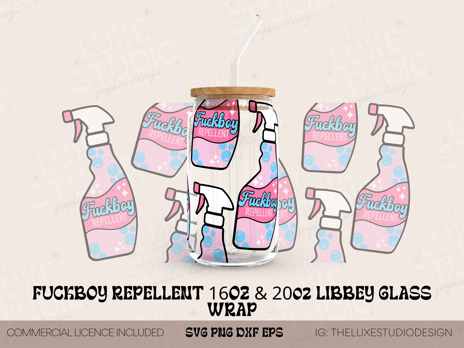 Fuckboy Repellent 16oz & 20oz Libbey Glass Wrap - Payhip