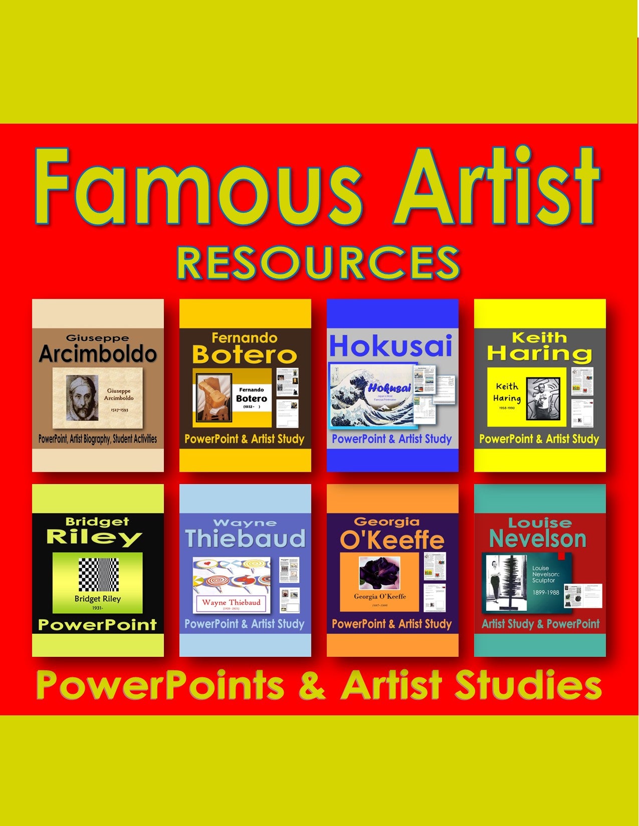 WHOLE COLLECTION of Famous Artist Studies and/or PowerPoints $5.99 ...