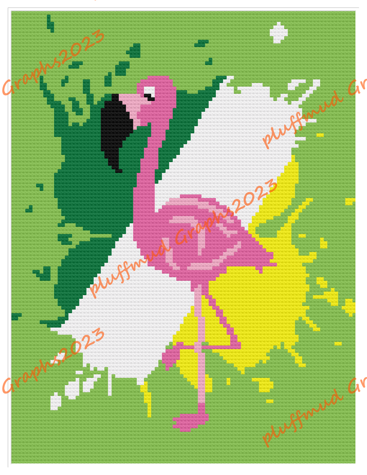 St flamingo splat Mini c2c 96x126 - Payhip