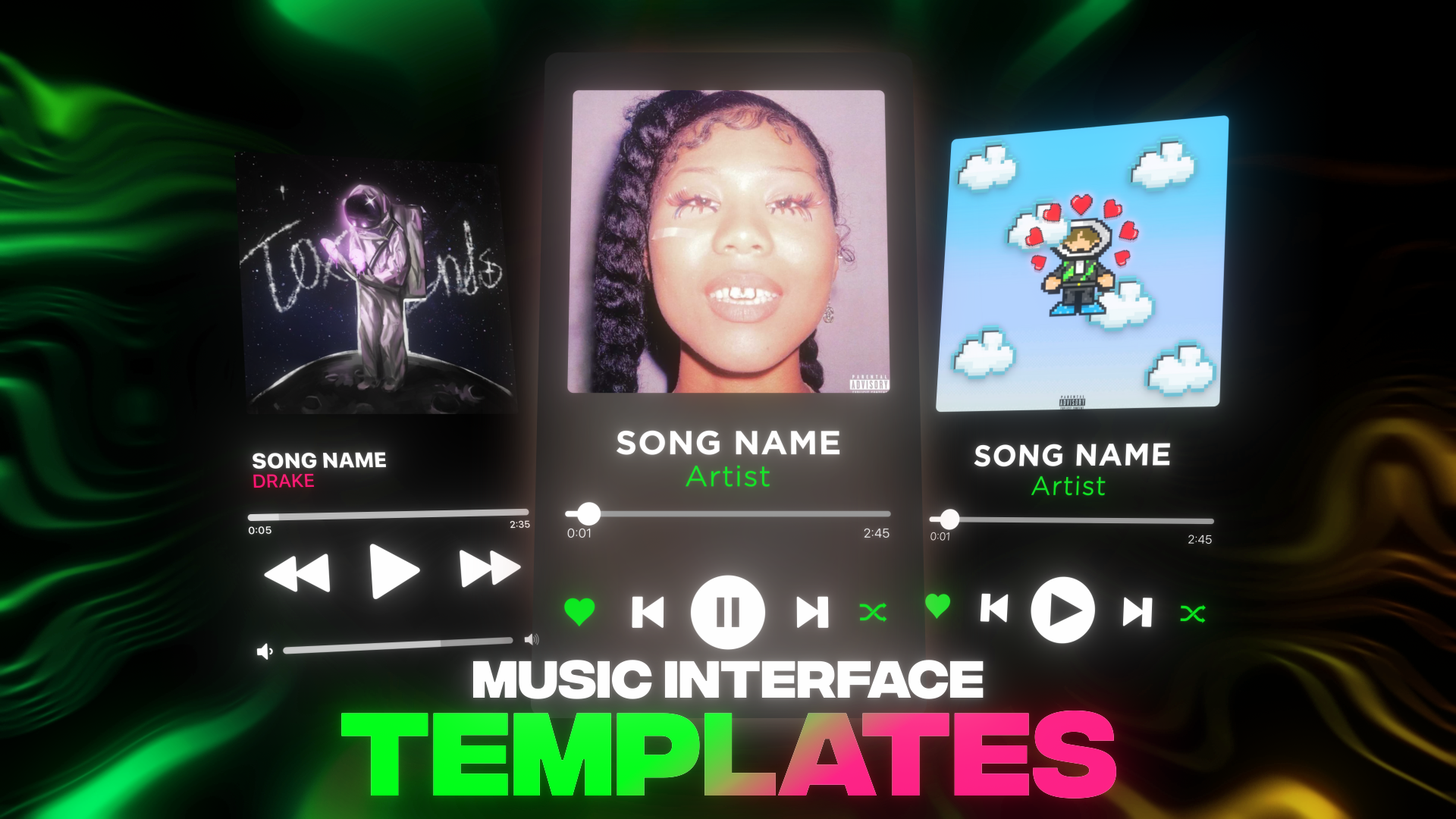 Music Interface Templates (NO PLUG-INS) - Payhip
