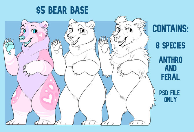 Furry Anthro Bear Base - Payhip