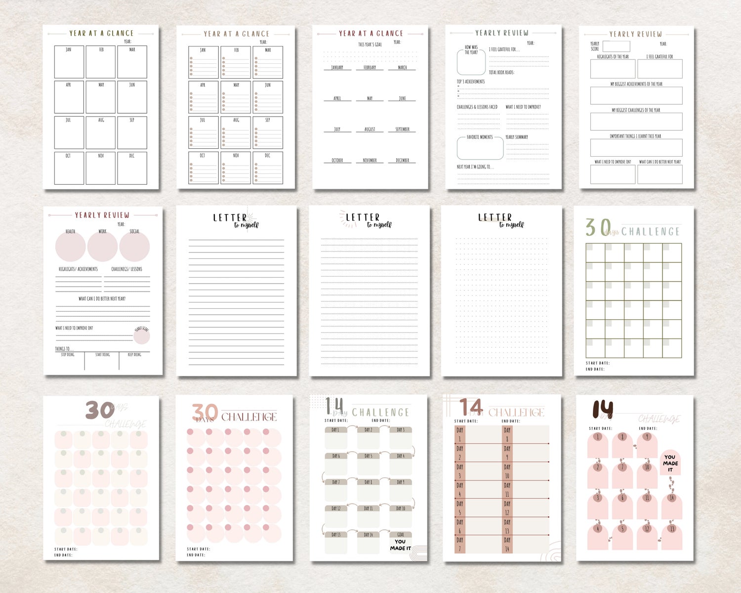 Personal Planner Printable for schedule and wellness - Payhip