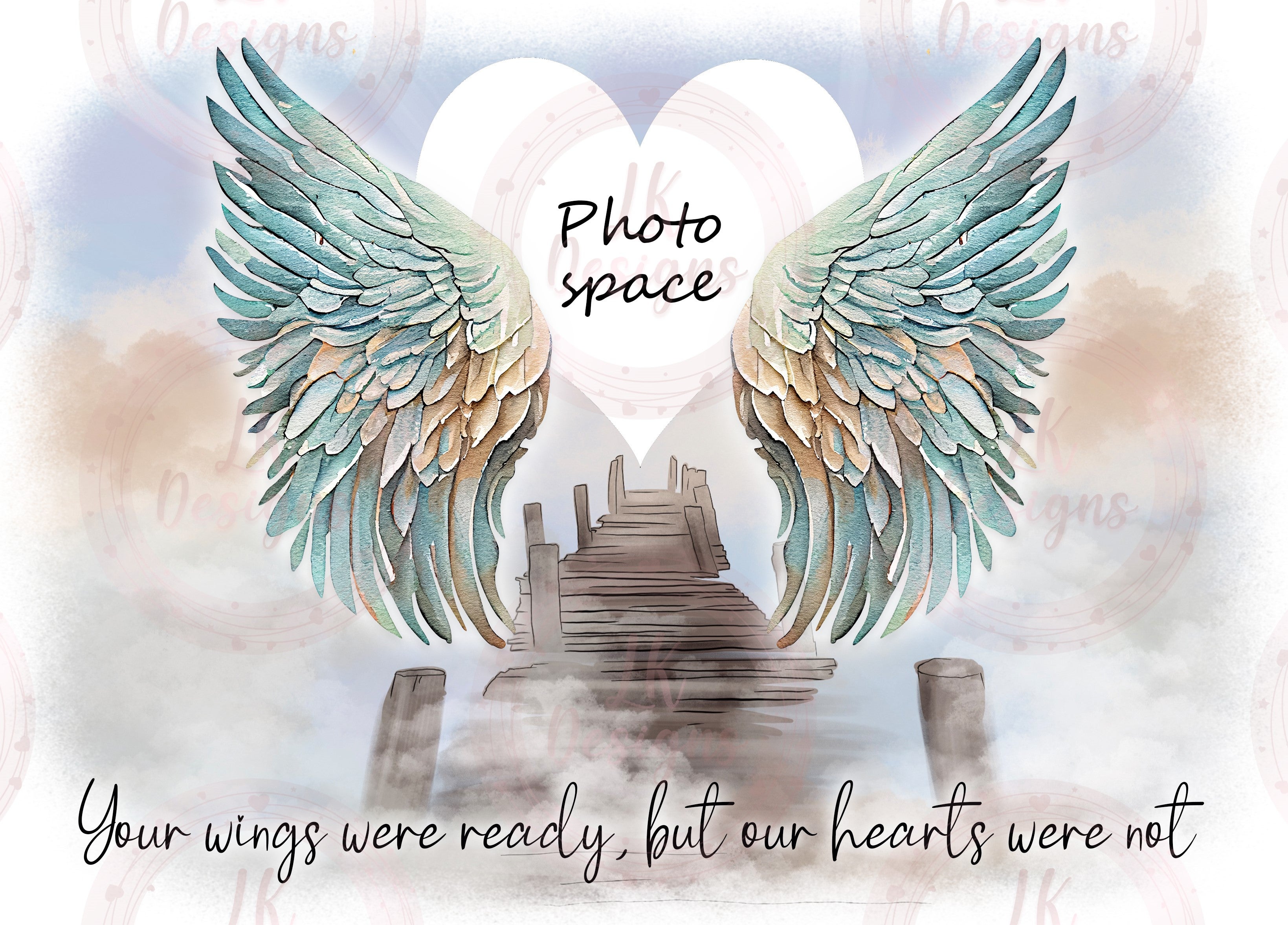 Green angel wings with photo space - Payhip