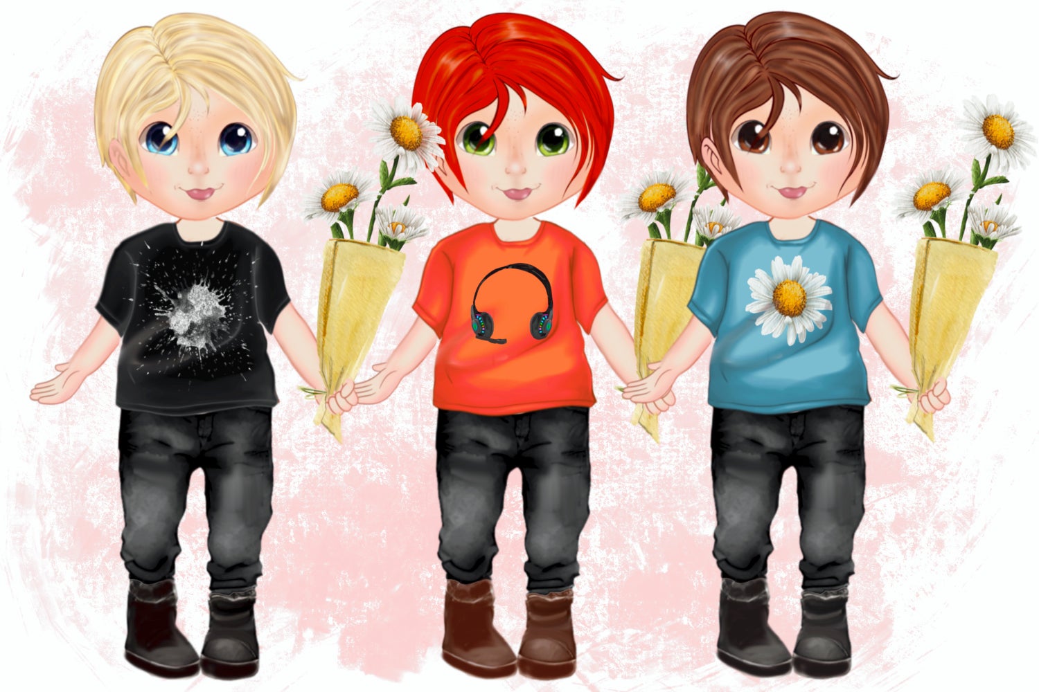 Mother’s Day Chibi boys and girls. 27 of each, with choice of hair ...
