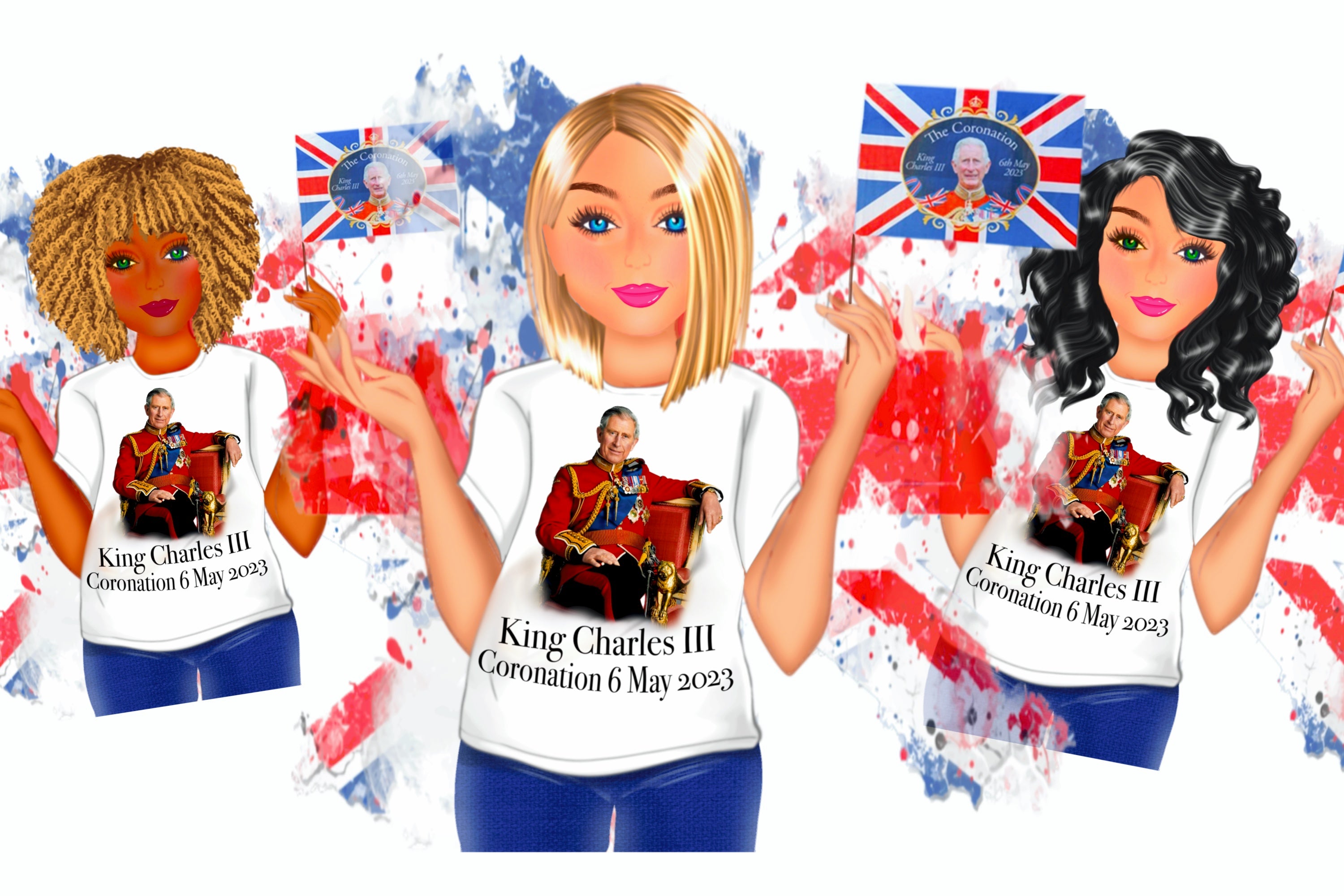 Coronation girls. 45 individual girls wearing coronation t shirts and ...