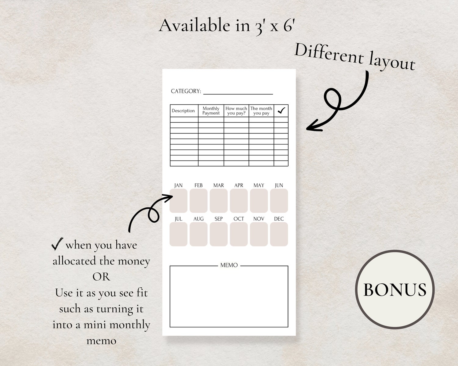 Cash Envelope Insert - Payhip