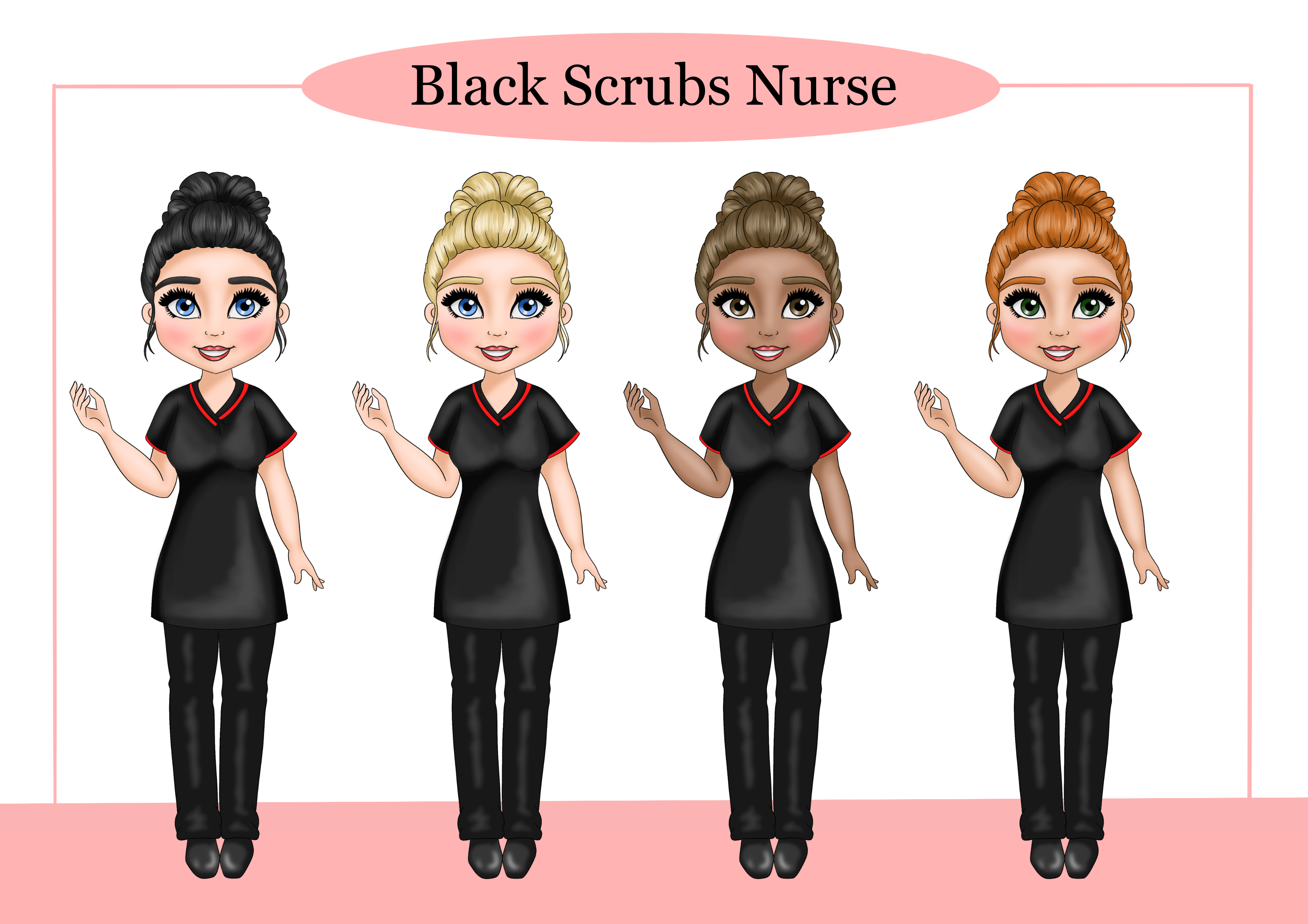 Black Scrubs Nurse - Payhip