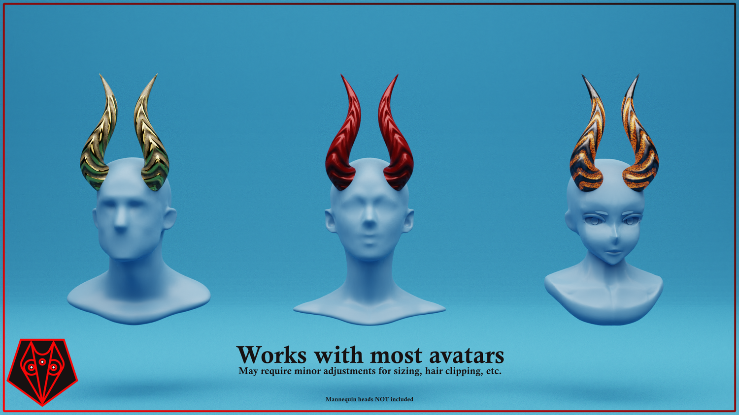 Ratsin's Avatar Horn Set (VRChat/FBX) - Payhip