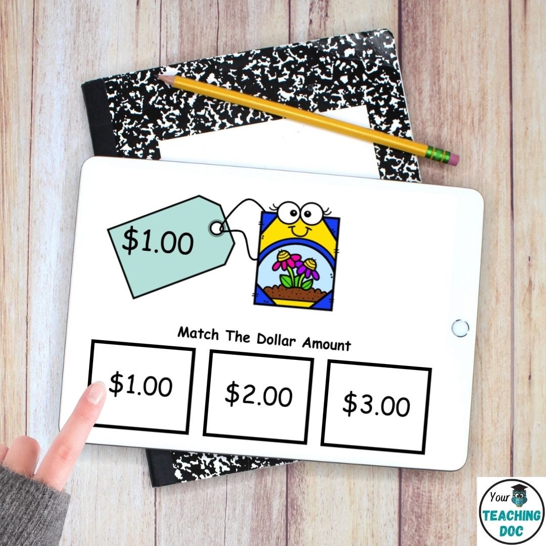 Spring Counting Mixed Money Math Life Skills PLUS Task Cards 3 Levels
