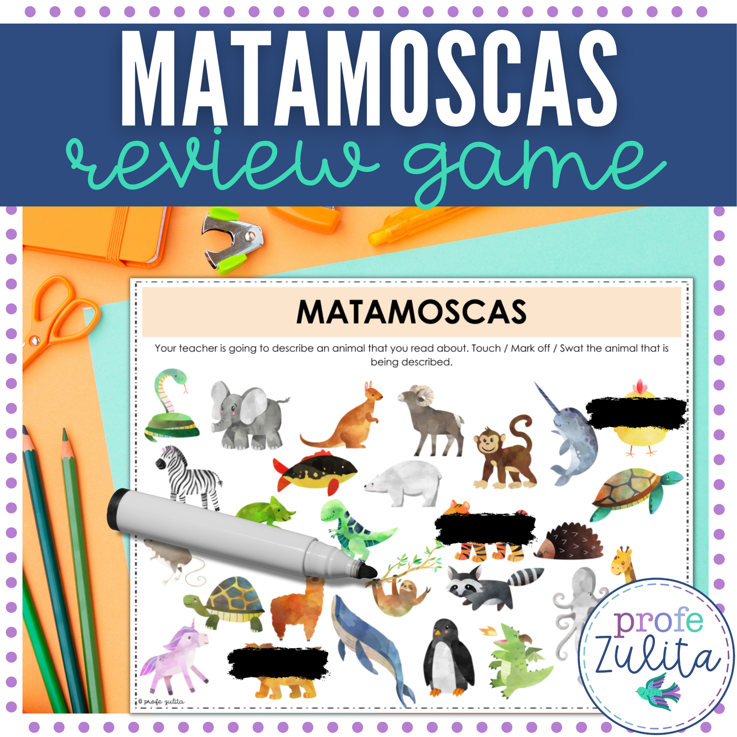 Readings with Animals in Spanish - Cognate Gallery Walk - Payhip