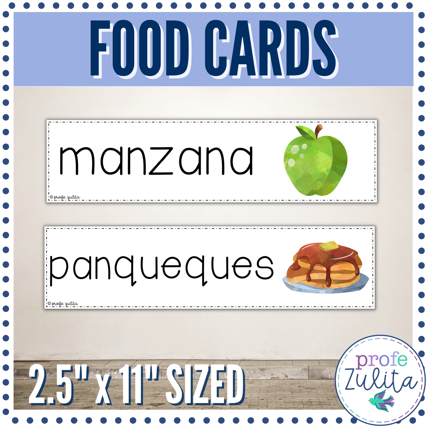 52 Spanish Food / La Comida Word Wall Posters - Payhip