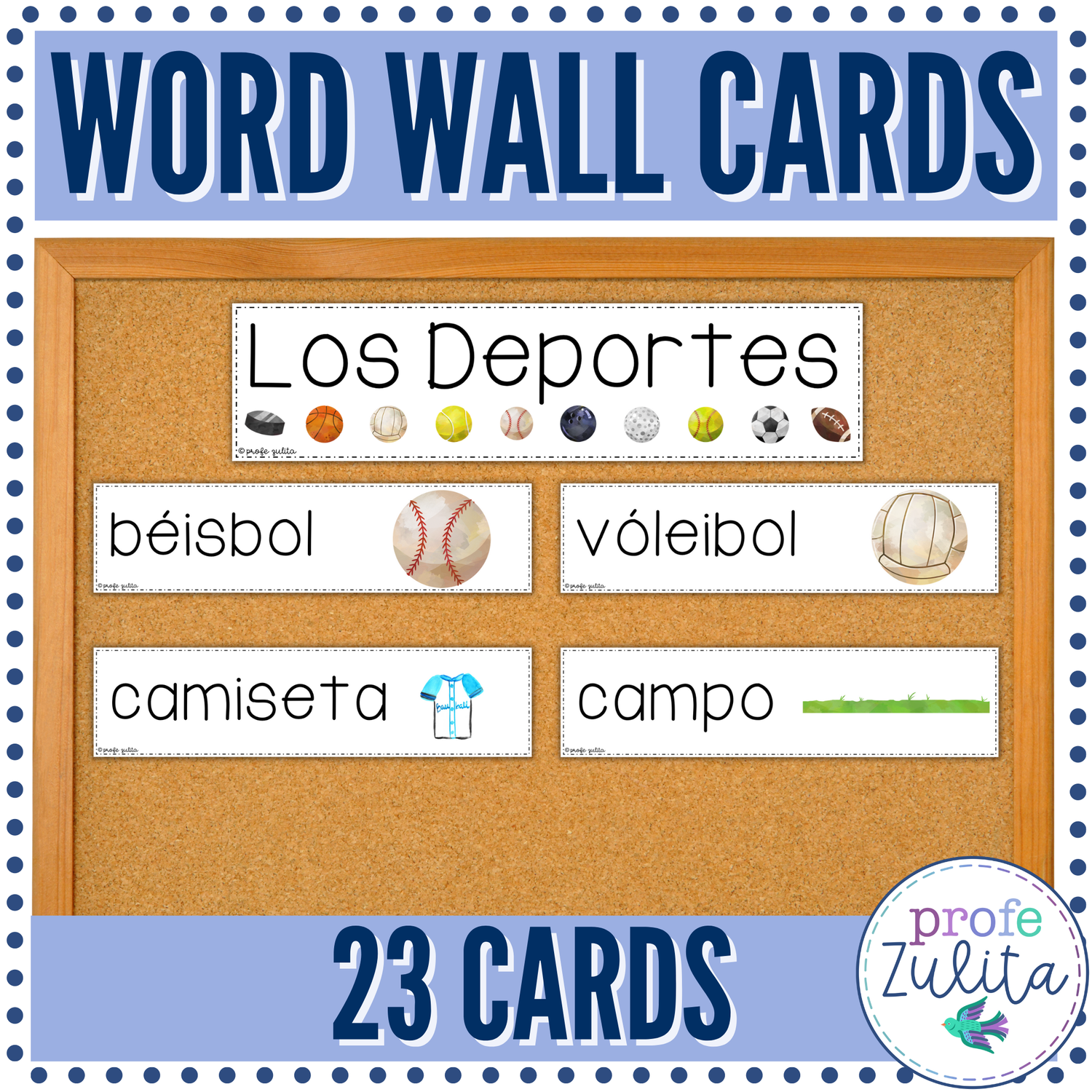 23 Spanish Sports Vocabulary Word Wall Posters - Payhip