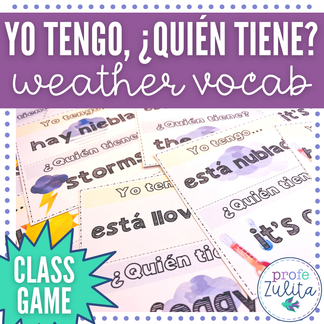 Yo tengo, quién tiene game for Weather in Spanish - Payhip