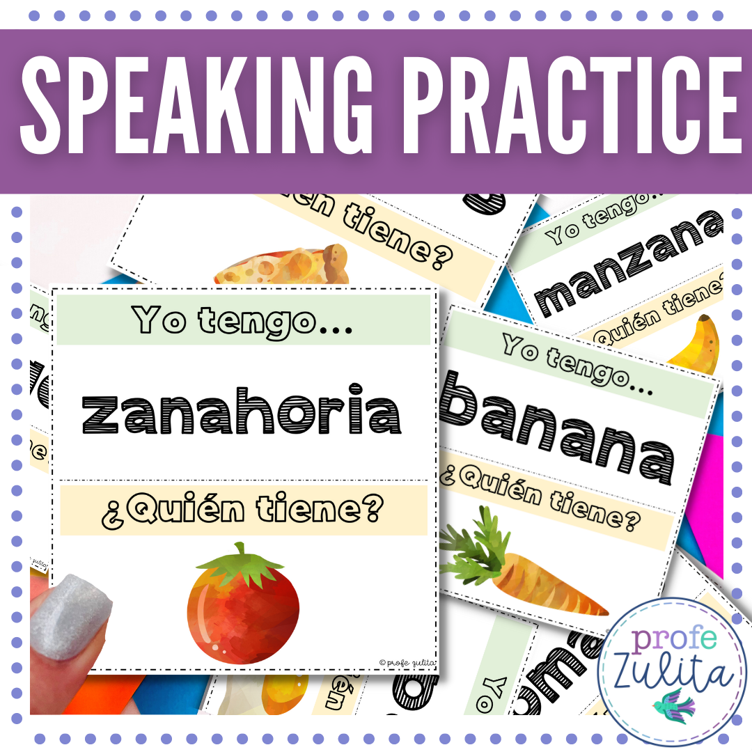 Yo tengo, quién tiene game for Food Vocabulary in Spanish - Payhip