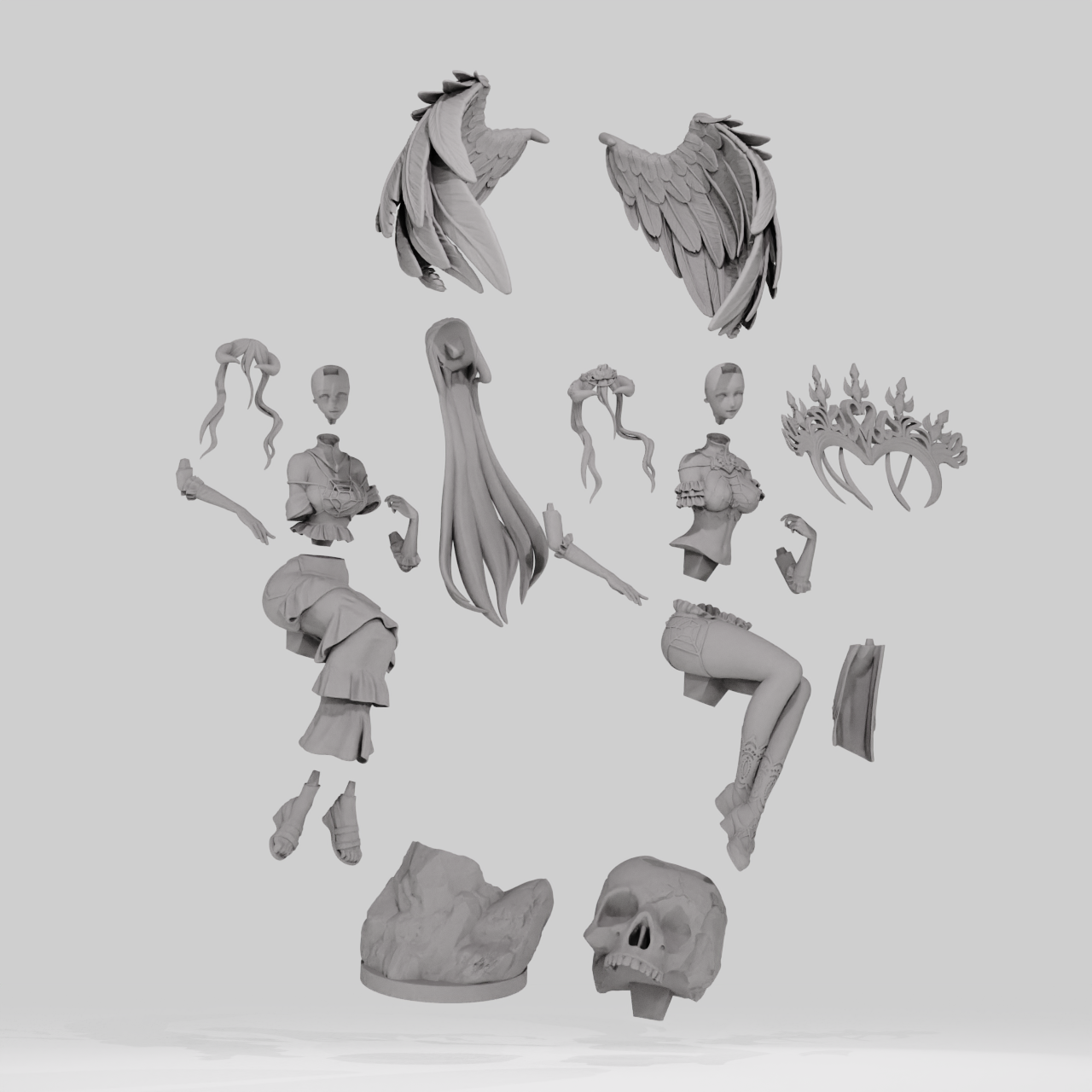 Albedo - Overlord, STL 3D model design printable file - Payhip