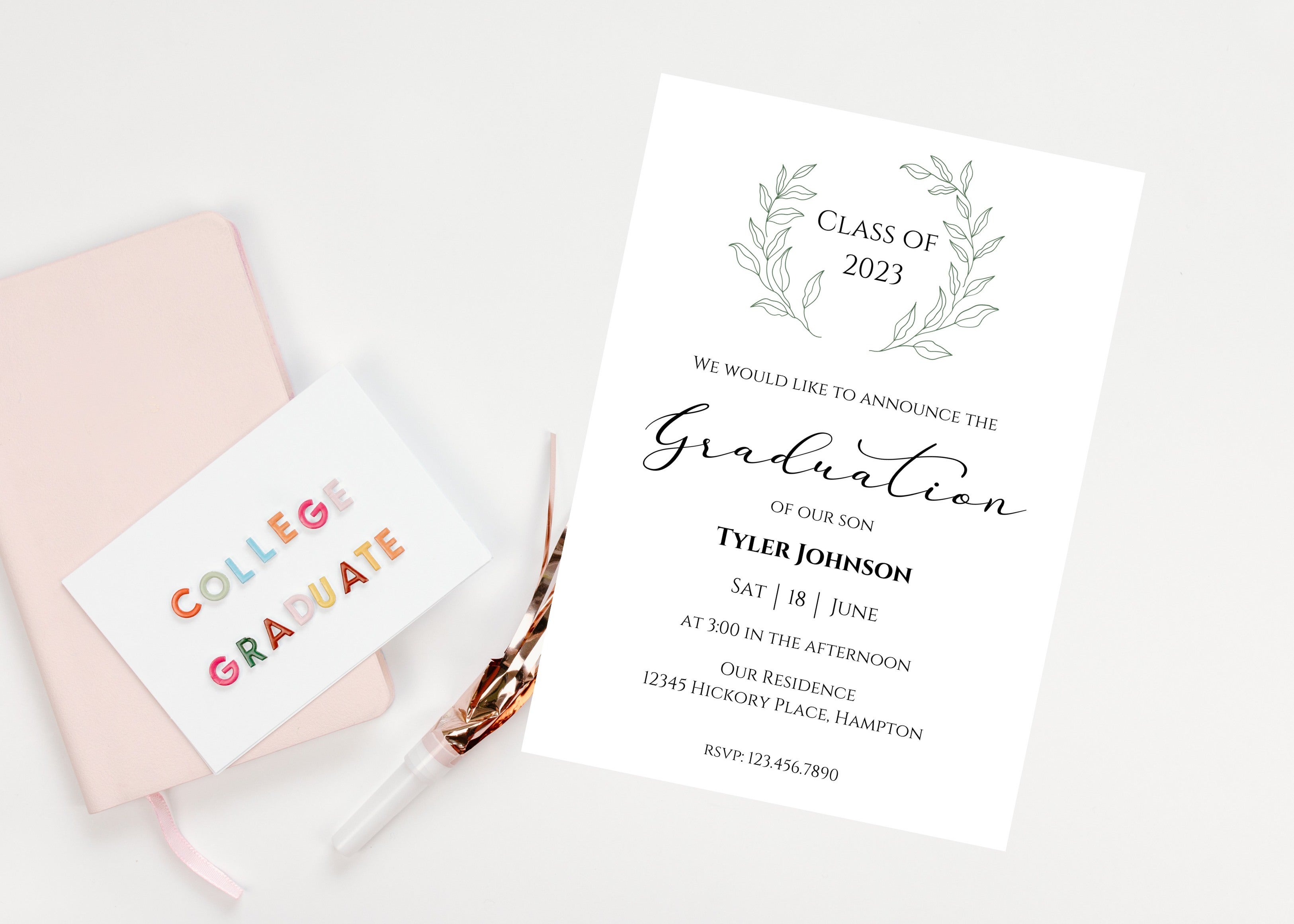 Minimalist Graduation invitation-graduation invitation 2023-graduation ...