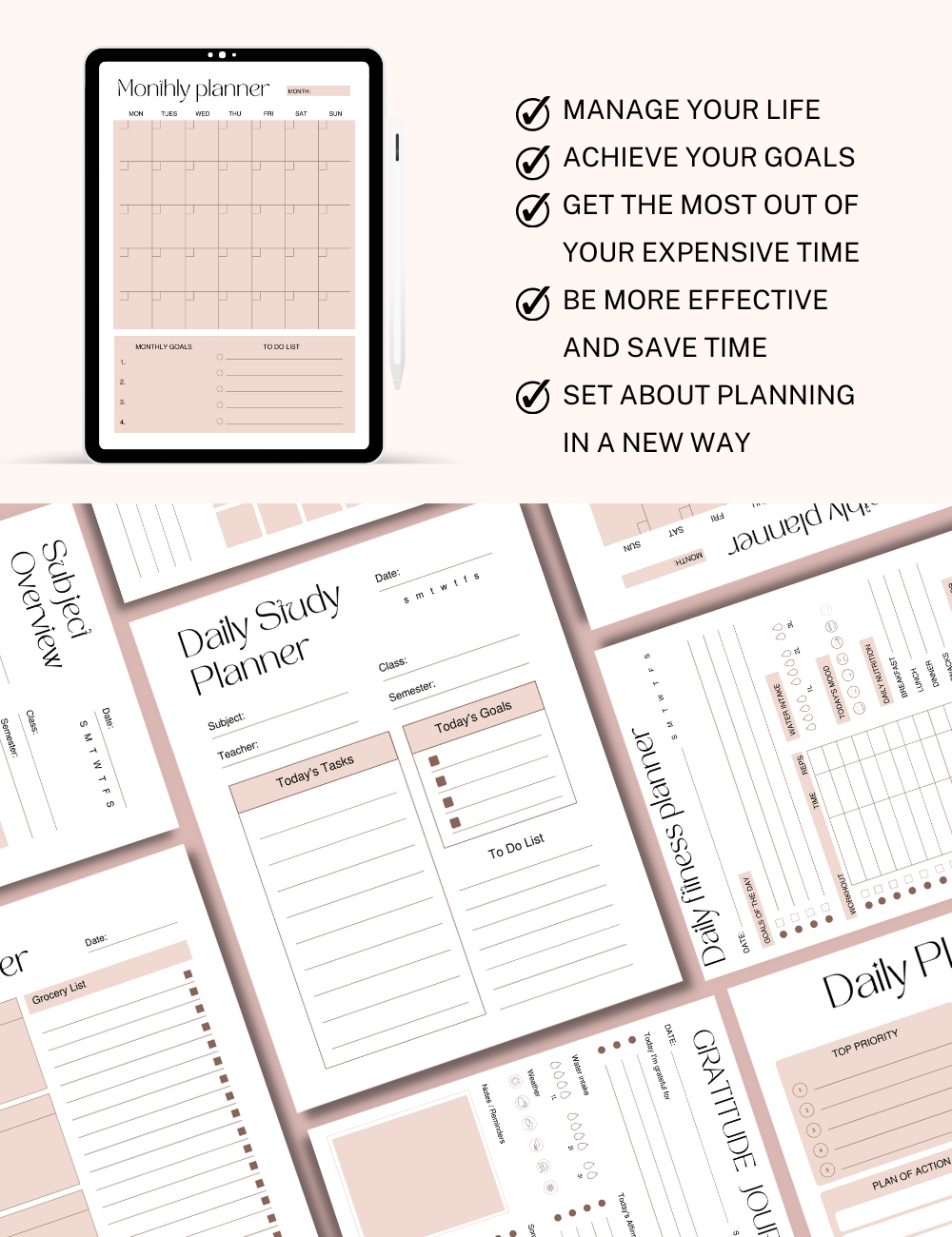 The Ultimate Life Planner Printable Bundle | Daily Planner | Weekly ...