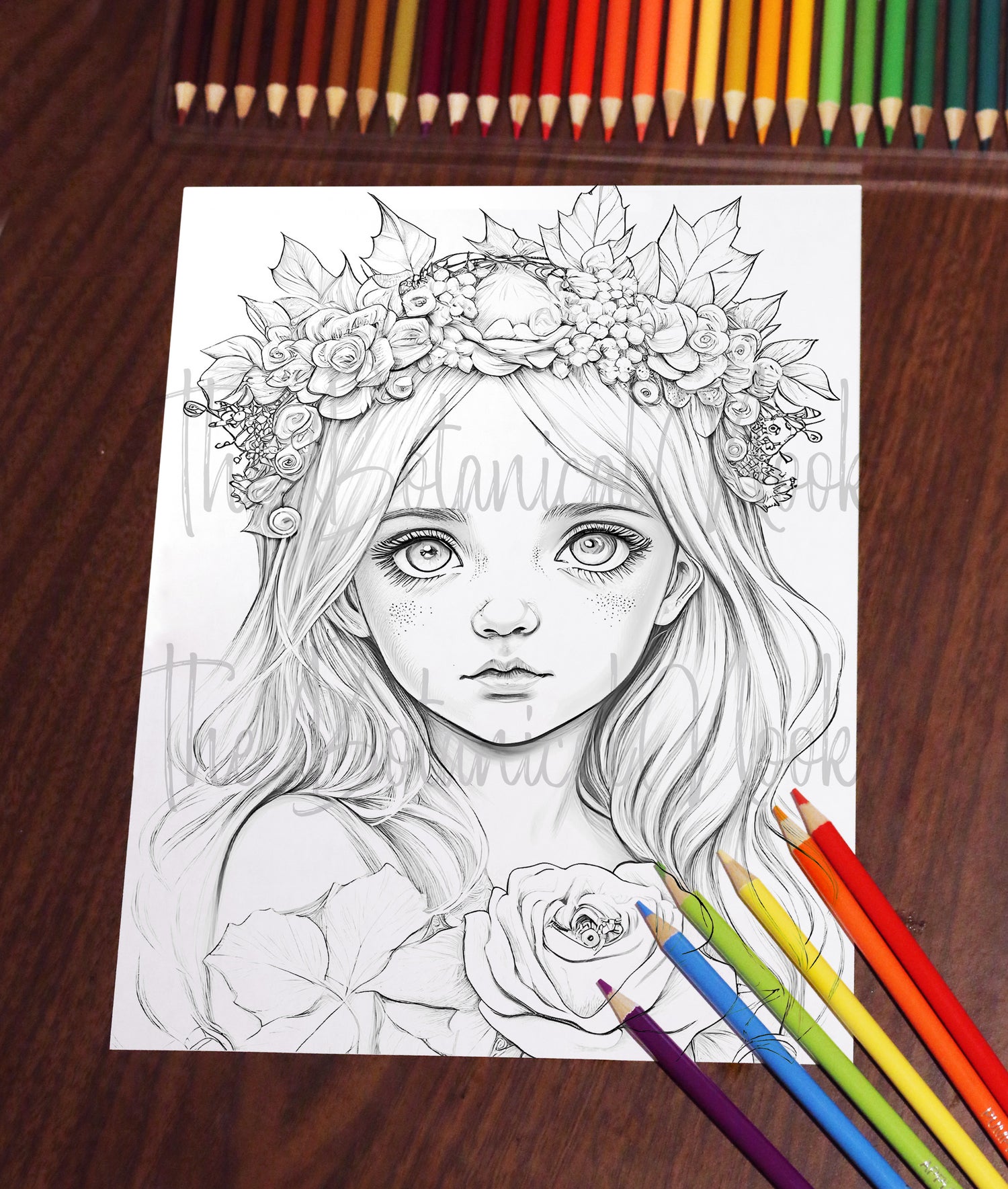 Delicate Nature's Darlings Girls, Anime Coloring Page, Adults kids ...