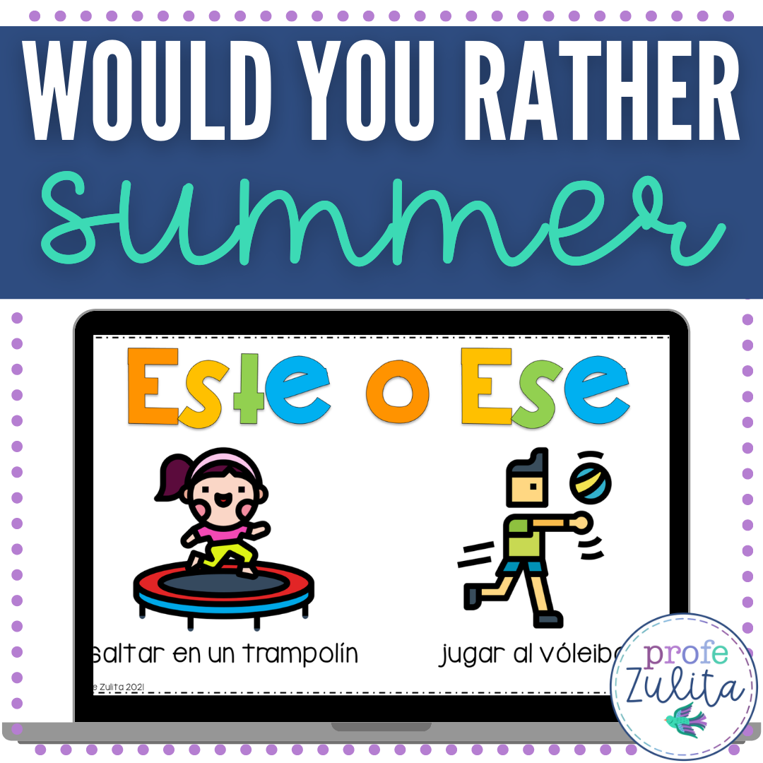 Spanish Would You Rather? Game - Summer - Payhip