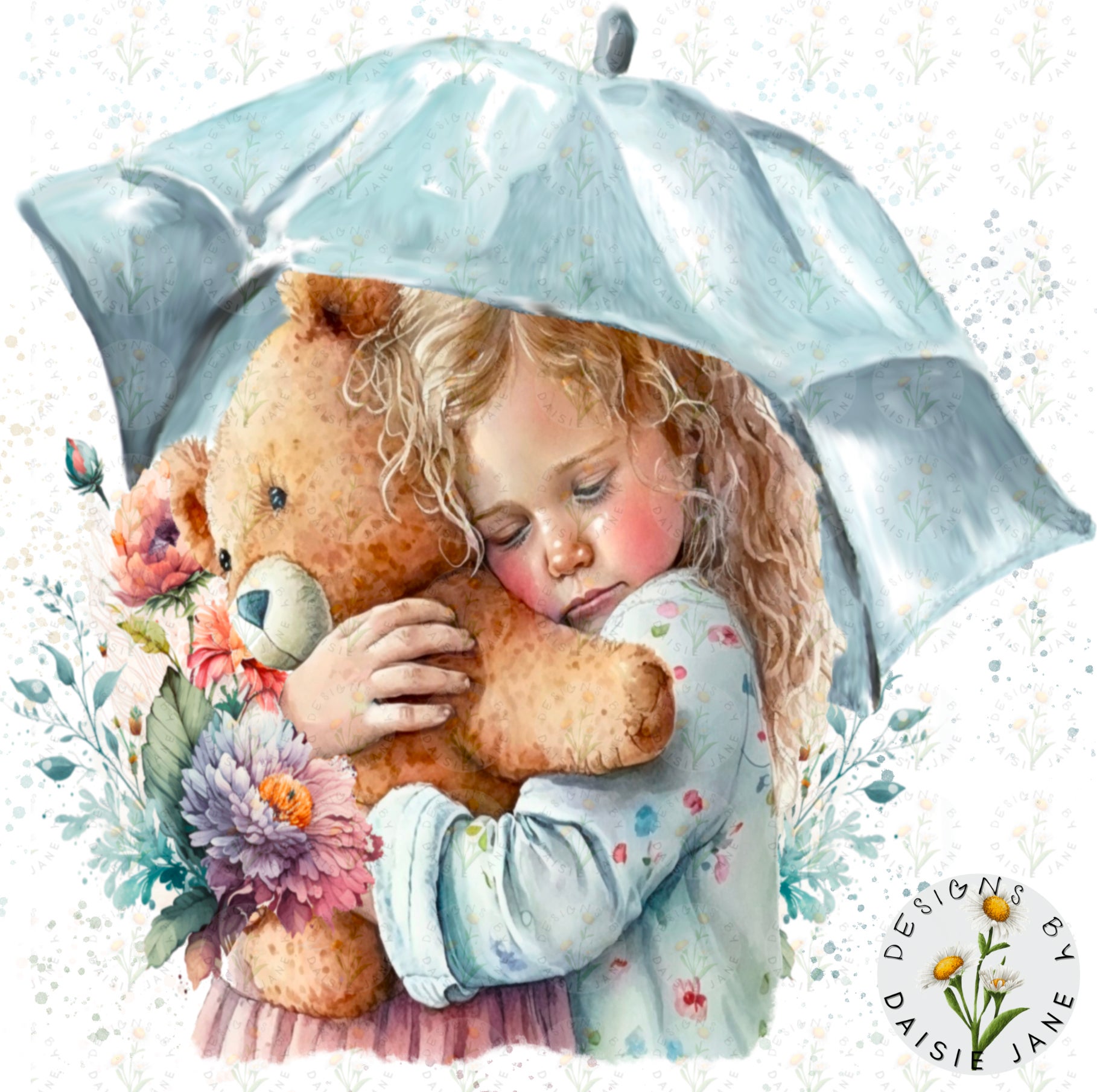 Watercolour Teddy Bear Hugs - Payhip