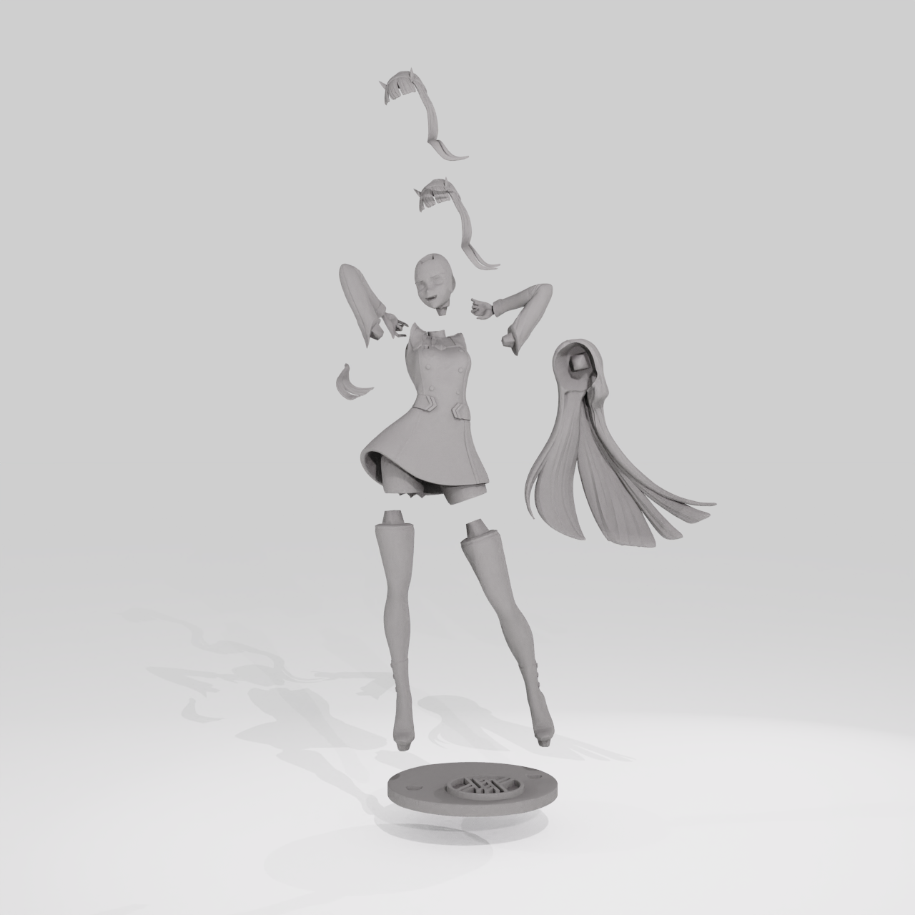 Zero Two - DARLING in the FRANXX, STL 3D model design printable file - Payhip