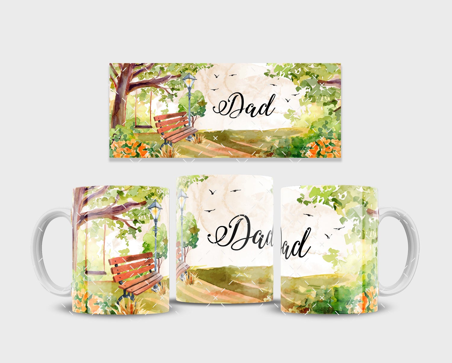 Bench Landscape Mug Set - Payhip