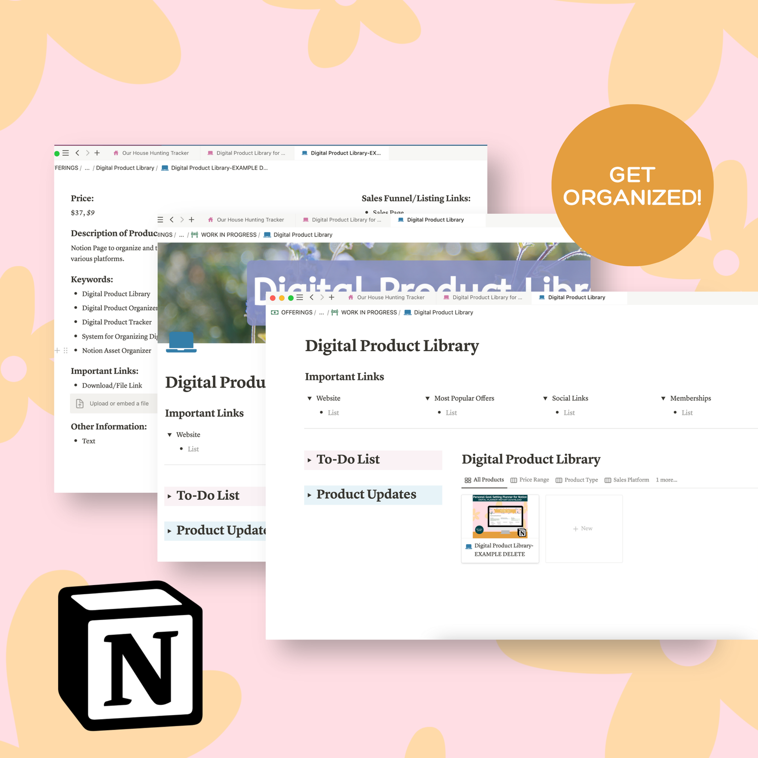 Digital Product Library for Notion - Payhip