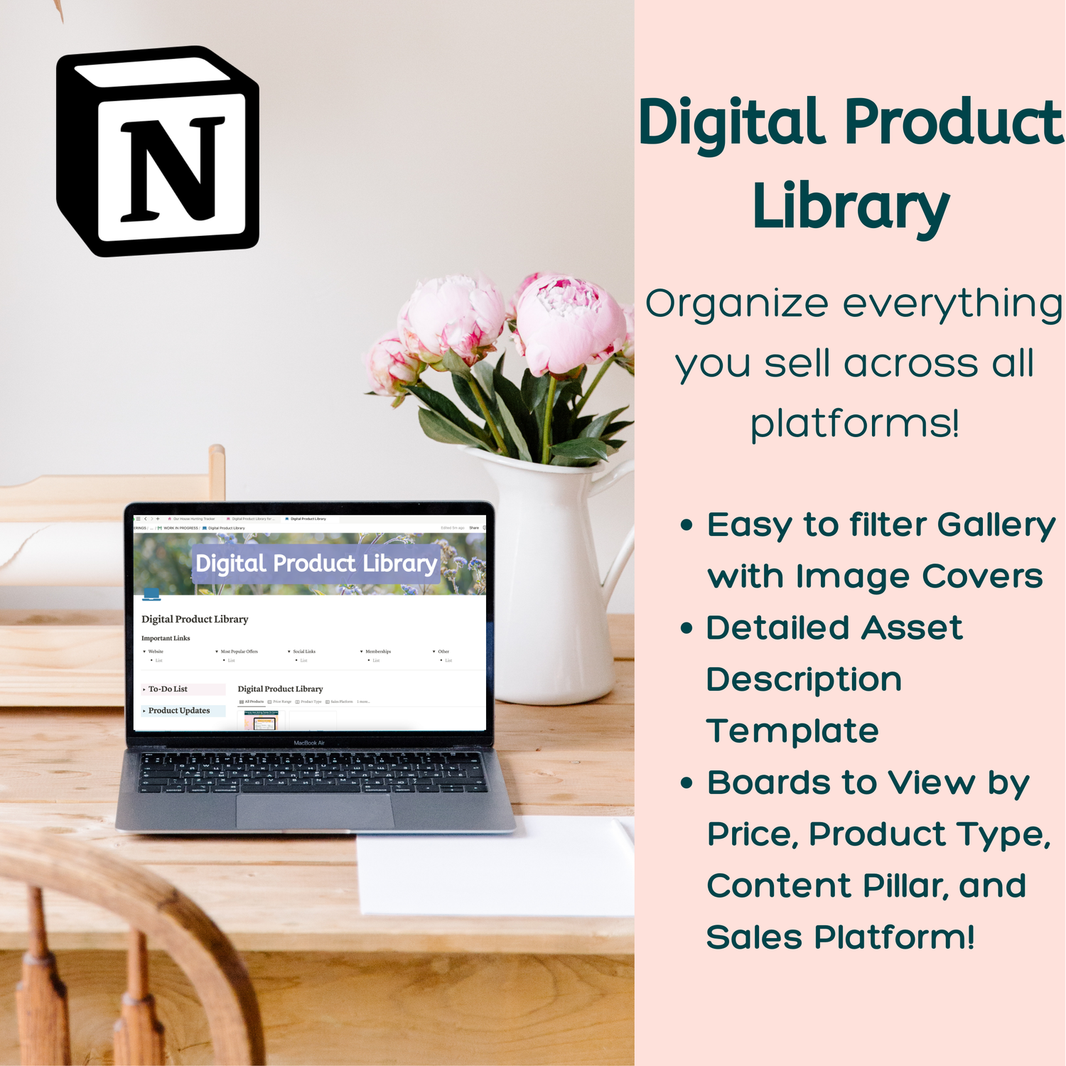 Digital Product Library for Notion - Payhip