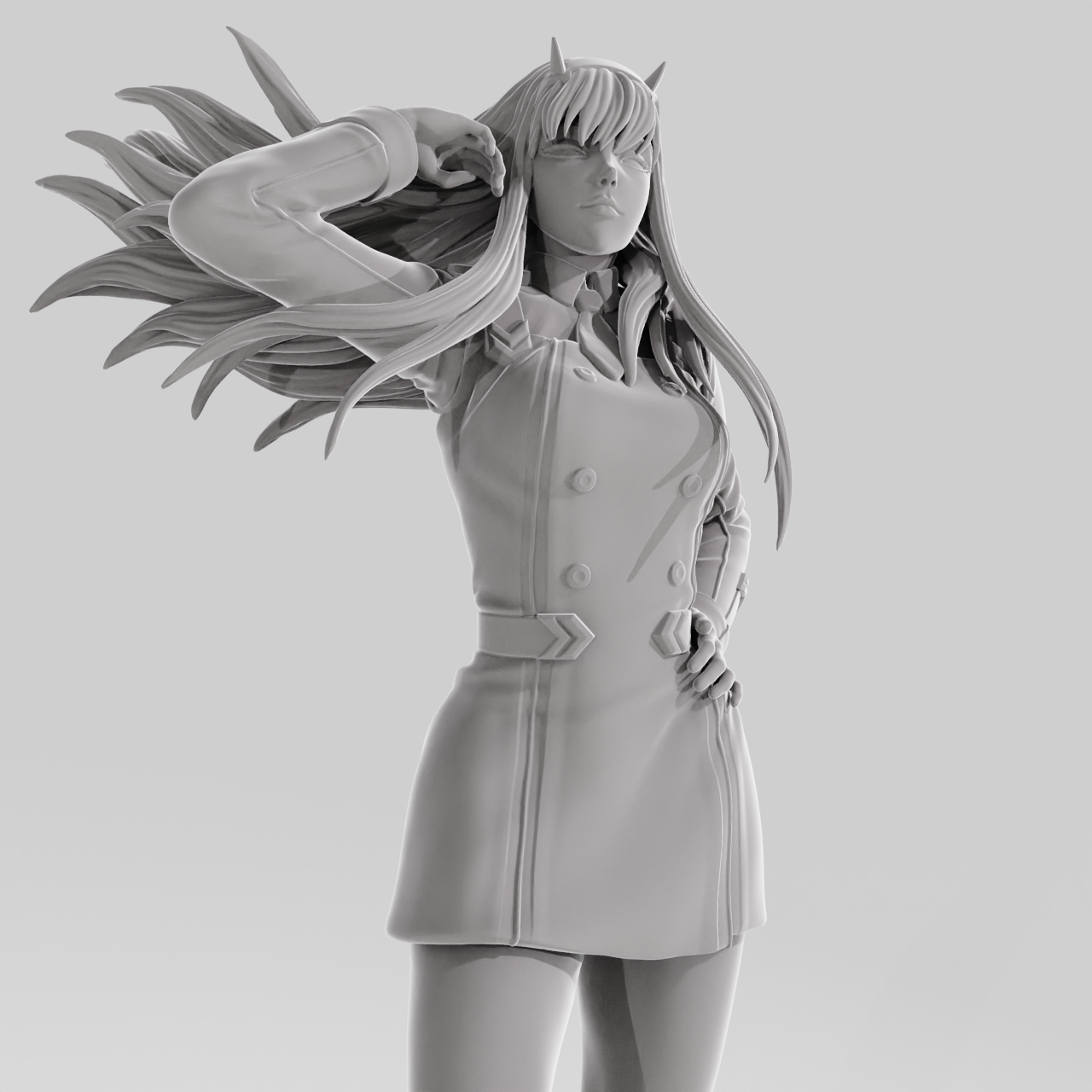 Zero Two V2 - DARLING in the FRANXX, STL 3D model design printable file - Payhip