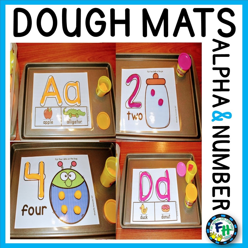 Alphabet & Number Dough Mats - Payhip