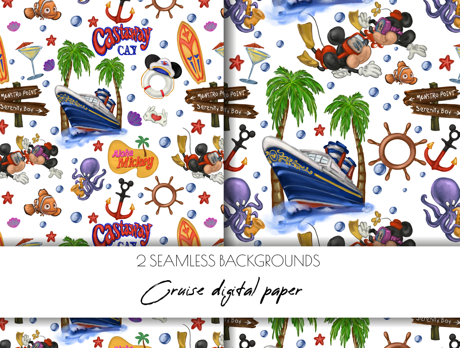 Disney Cruise Line,Captain,scrapbook paper, Disney Cruise, Mouse Ears ...
