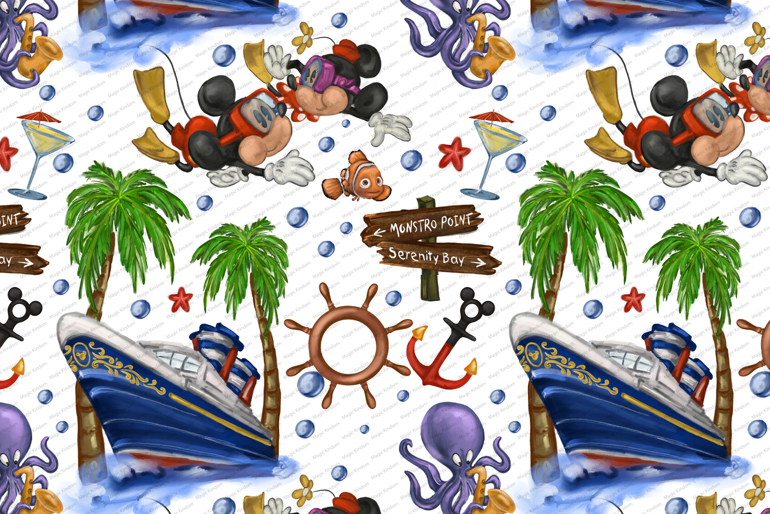 Disney Cruise Line,Captain,scrapbook paper, Disney Cruise, Mouse Ears ...