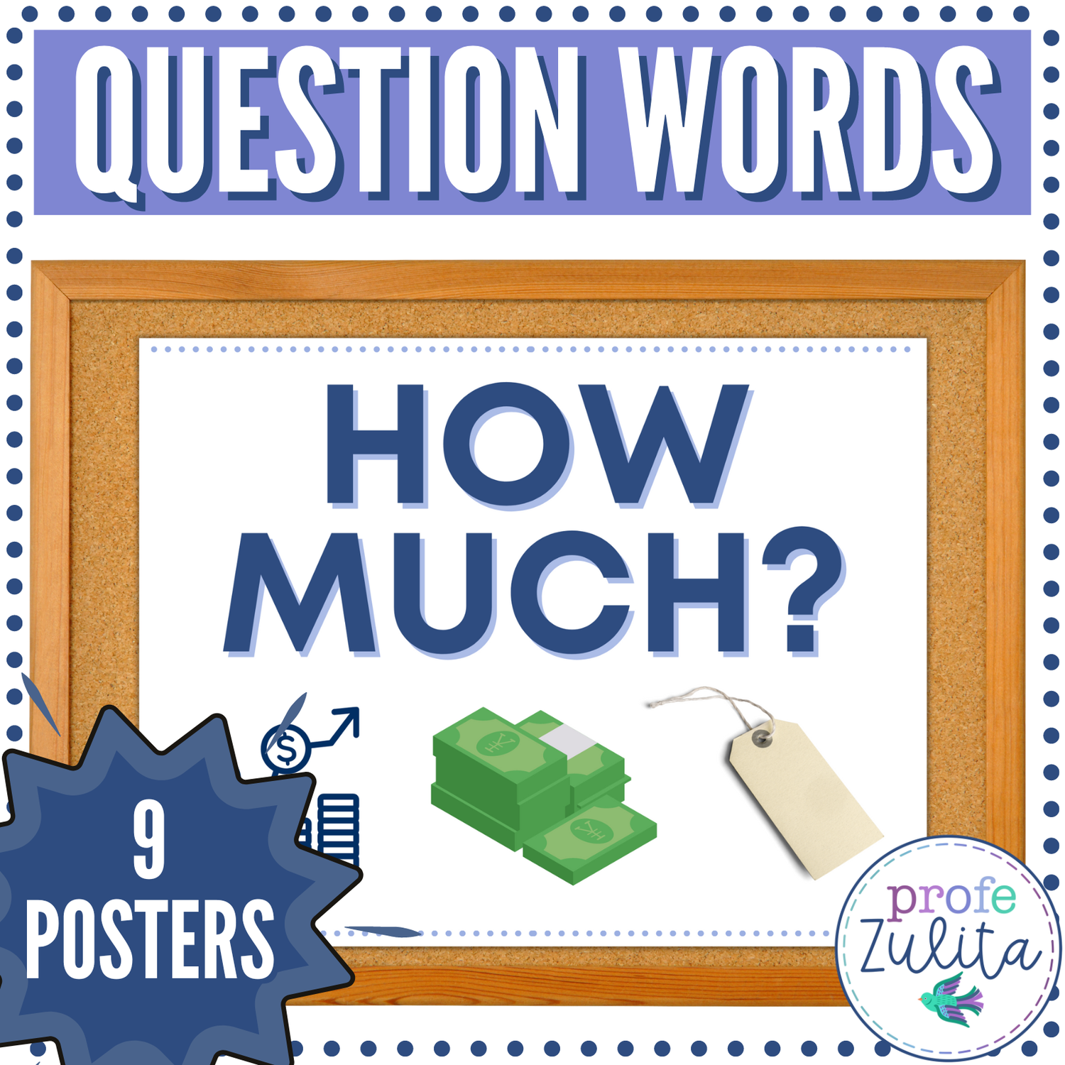 9 English Question Word Posters: Beginner ESL / ELL / Newcomer ...