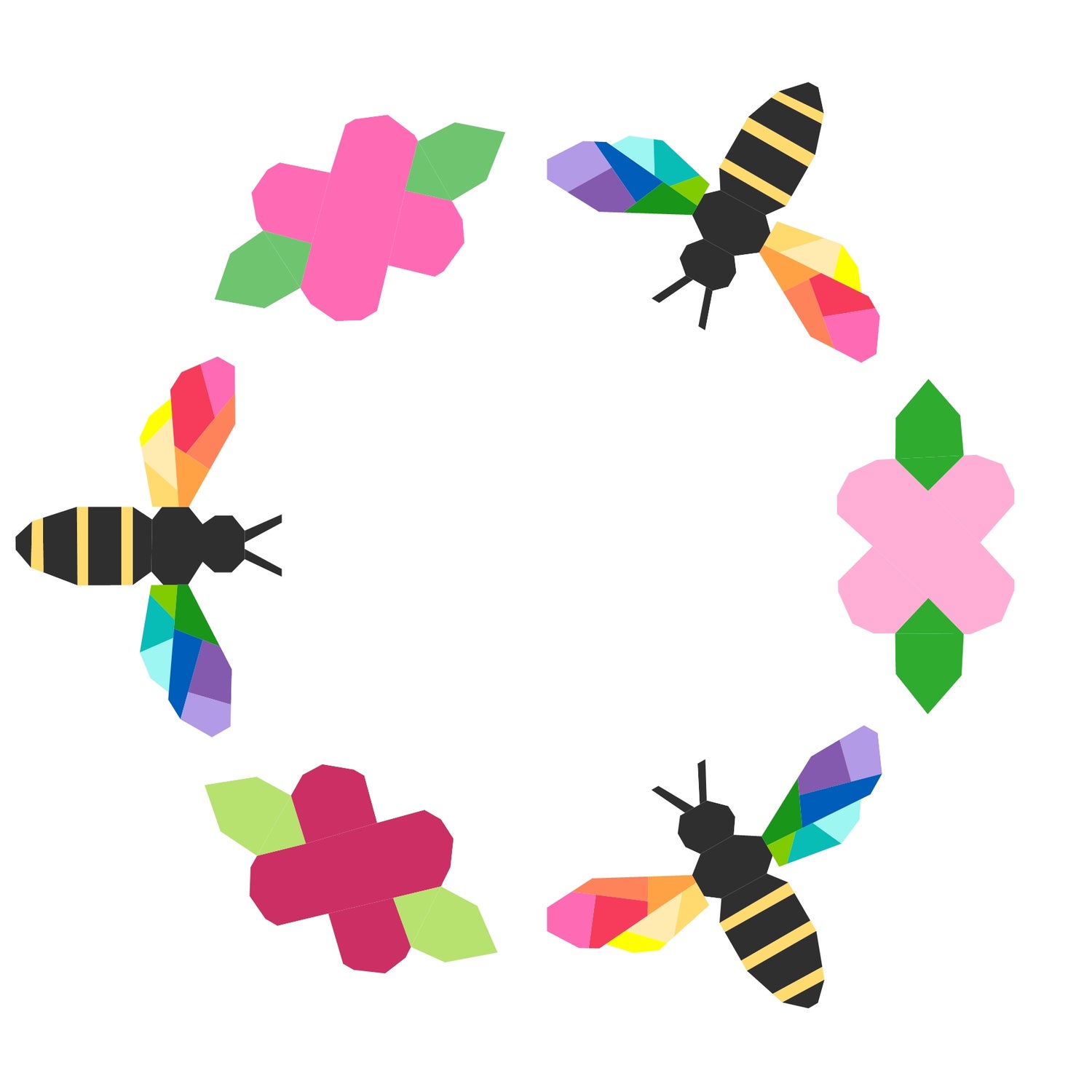 Busy Bees Paper Pieced pattern - Payhip