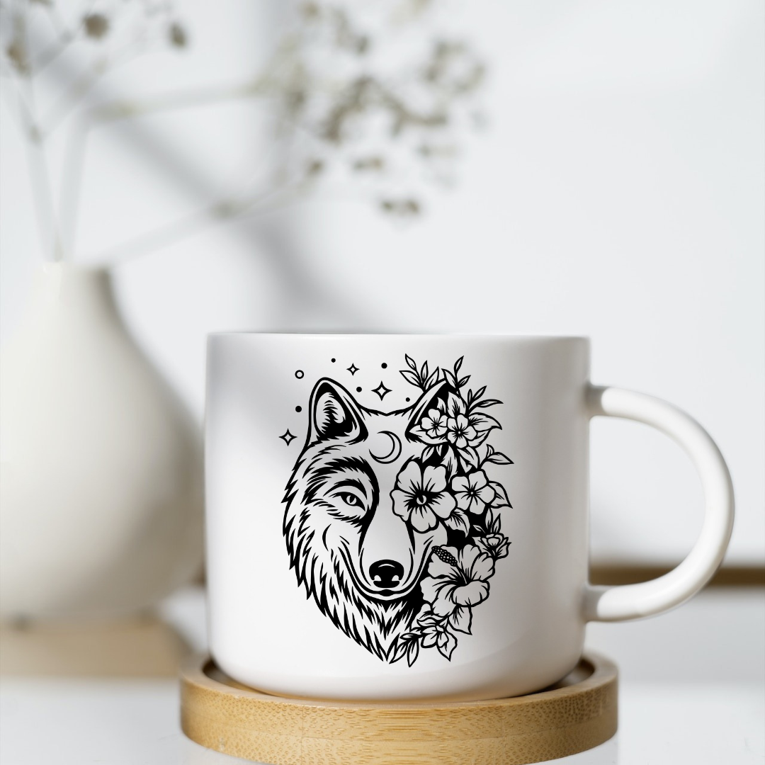 Wolf with Flowers - Payhip