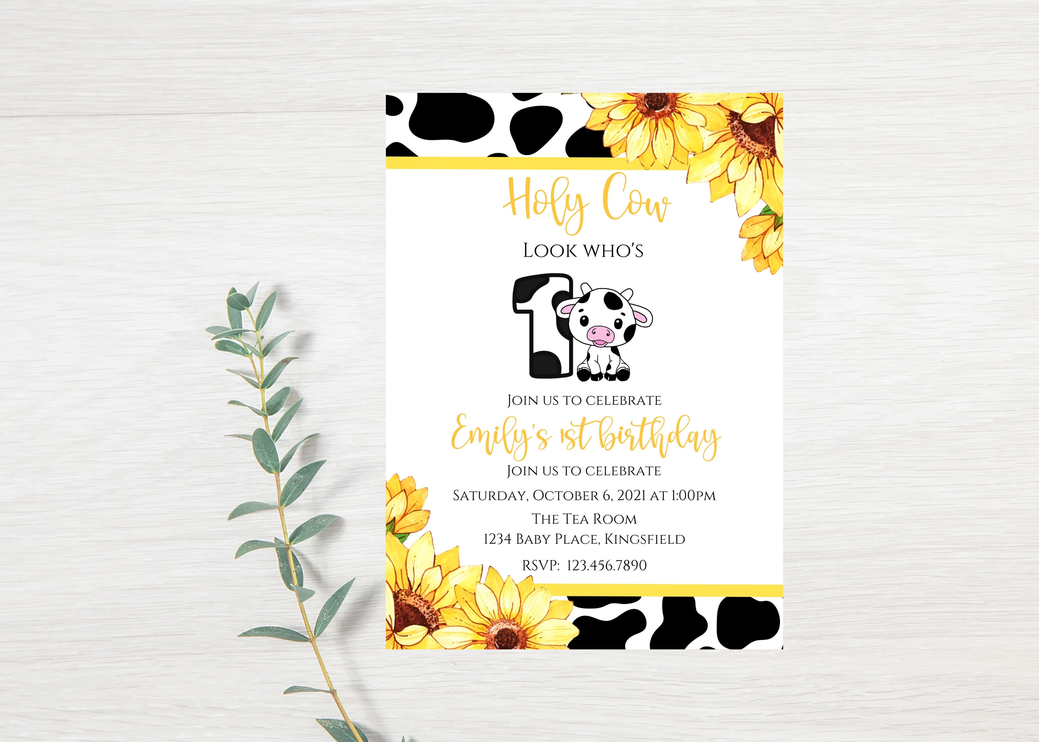 Cow birthday invite template-cow invitation-cow birthday invitation ...