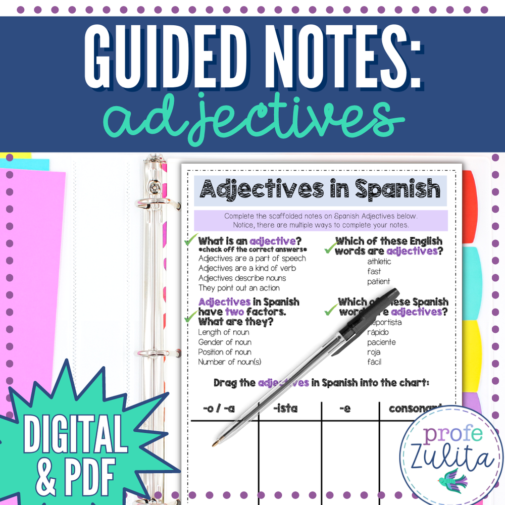 La hora - Telling Time in Spanish Guided Notes for Students | Digital ...