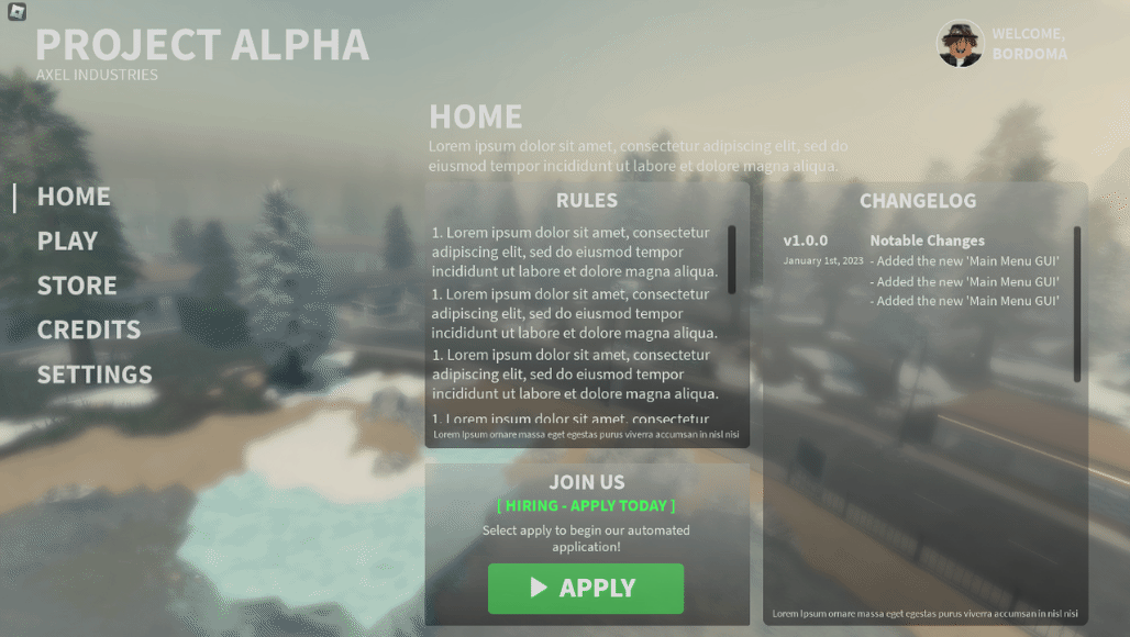 Alpha Main Menu - Payhip