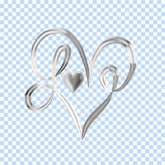 Silver heart LOVE 3d gif animation on transparent background - Payhip