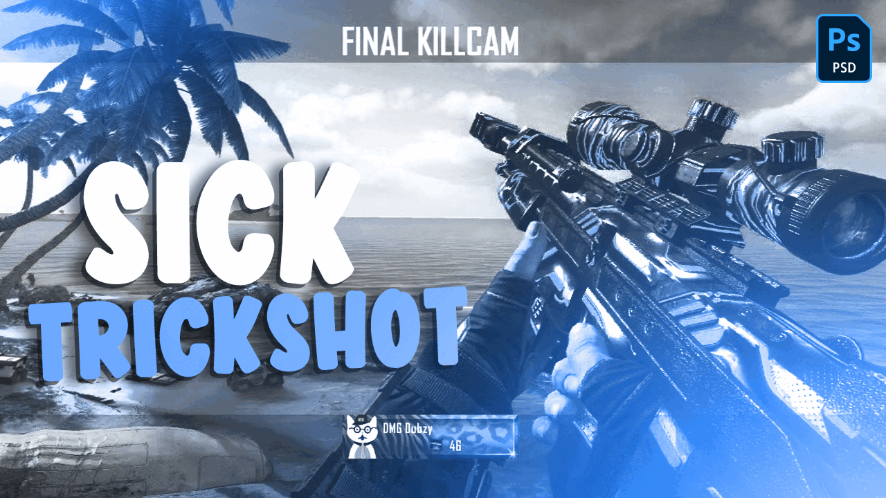 Colorful Trickshot Thumbnail Template (PSD)